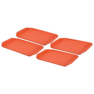 Unique Bargains Plastic Non-slip Reusable Kitchen Serving Trays 17 X 11 ...