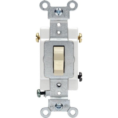 Leviton 20 Amps Double Pole Toggle Ac Quiet Switch Ivory 1 Pk : Target