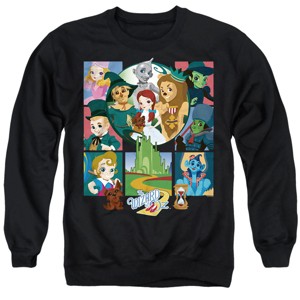 Men's Wizard of Oz Cartoon Character Squares Crewneck Sweatshirt : Target