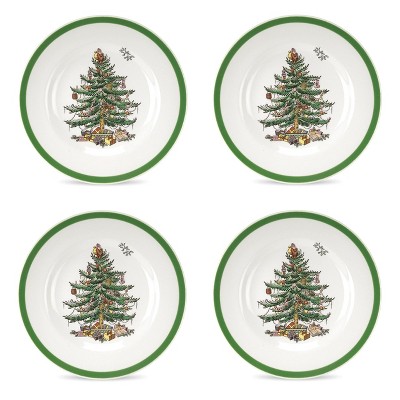 Spode Christmas Tree Gold Ribbons Bell Shaped Coupe Plate : Target