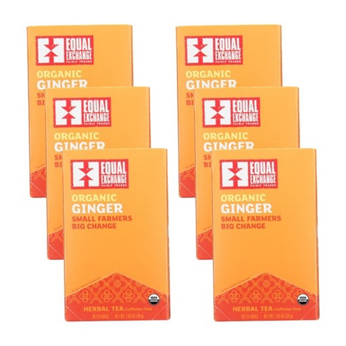 Equal Exchange Organic Ginger Herbal Tea - Case Of 6 Boxes/20 Ct : Target