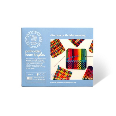 Friendly Loom 7" Potholder Loom Kit Plus Traditional Size Metal Loom ...