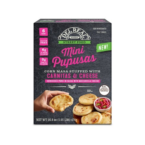 Del Real Foods Mini Pupusas Carnitas & Cheese - 16.8oz : Target