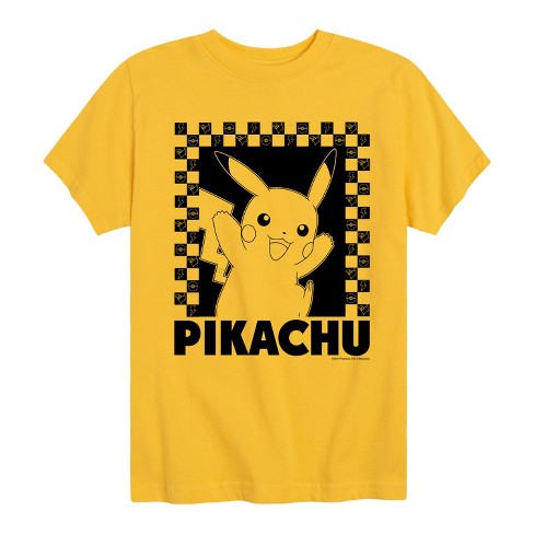 Boys' Pokémon Pikachu Retro Checkered Short Sleeve Graphic T-shirt ...