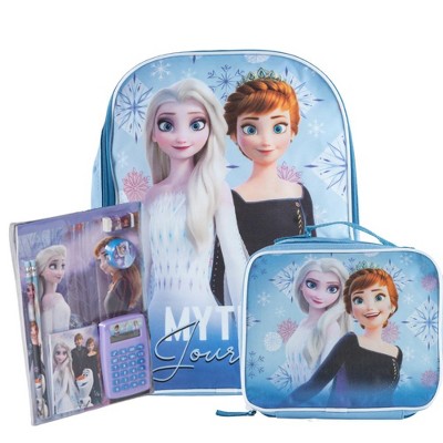 Disney Frozen Anna Elsa Olaf Trust Your Journey 5 Pc Backpack Set Tote ...