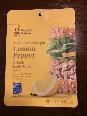 Lemon Pepper Chunk Light Tuna - 2.6oz - Good & Gather™ : Target