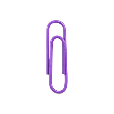 Jam Paper Colored Standard Paper Clips Small 1 Inch Purple Paperclips ...