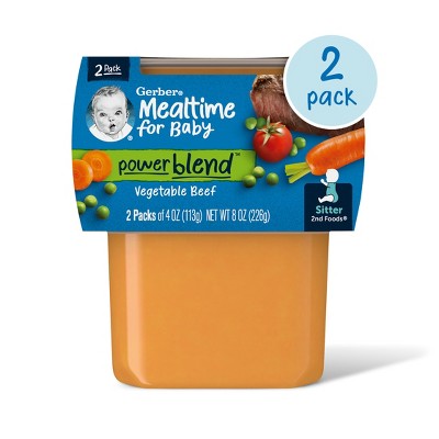 Gerber Baby Food Stage 2 Meats Variety Pack Puree Jars - 30oz/12pk : Target