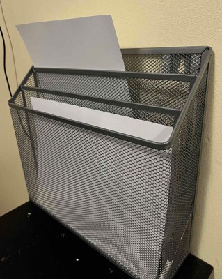 Mesh Hanging File Sorter With Keyholes Silver - Brightroom™ : Target