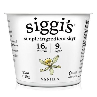 Siggi's Nonfat Vanilla Icelandic-Style Skyr Yogurt - 5.3oz : Target