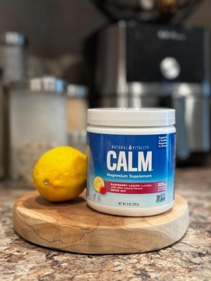 Natural Vitality Calm Mineral Magnesium Supplement Powder - Raspberry ...