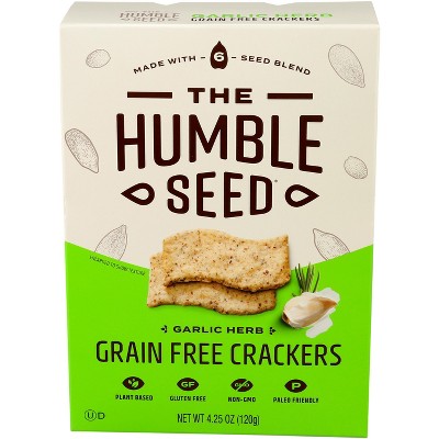 The Humble Seed Grain Free Crackers Sea Salt - Case Of 6 - 4.25 Oz : Target
