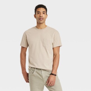 Men s Heavyweight Short Sleeve T Shirt Goodfellow Co Dark Tan L