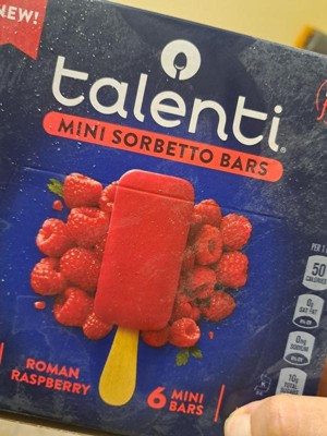 Talenti Roman Raspberry Frozen Mini Sorbetto Bars - 6pk/11.1 Fl Oz : Target