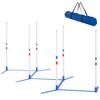 Pawhut Agility Weaves Poles, Adjustable Dog Agility Kit Training Course ...