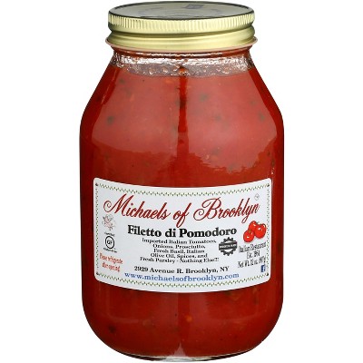 Michaels Of Brooklyn Pasta Sauce Filetto Di Pomodoro - Case Of 6 - 32 ...