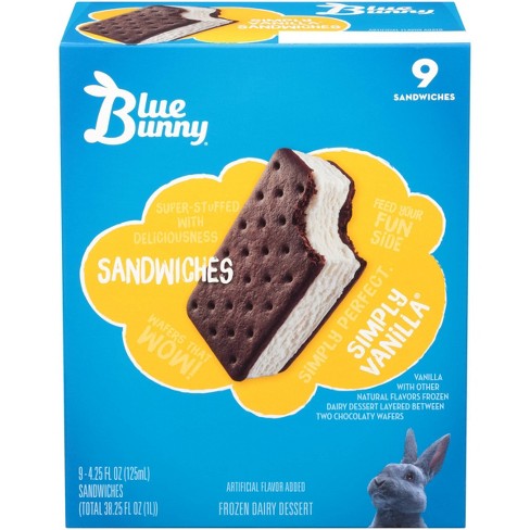 Blue Bunny Frozen Premium Sandwiches Vanilla - 9ct : Target
