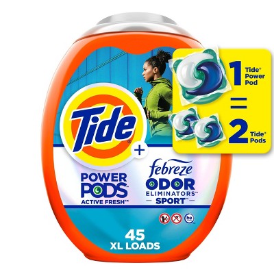 Tide Febreze Odor Laundry Detergent - Sport - 72oz/45ct : Target