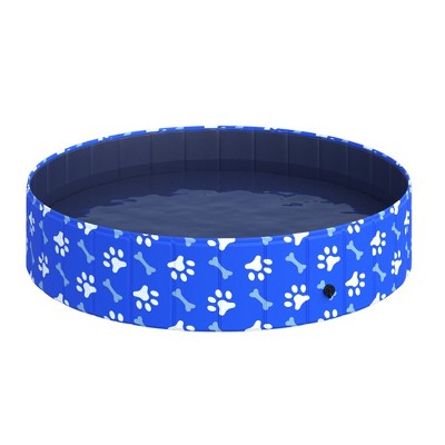 Pawhut Foldable Pvc Dog Bath Pool Portable Kiddie Swimming Pool ...