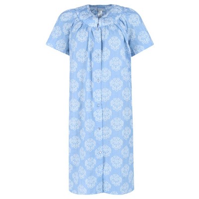 Elegant Emily Women's Floral Snap Front Duster Gown, Small, Purple : Target