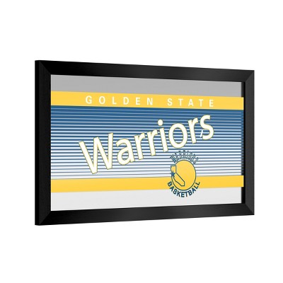 Golden State Warriors Hardwood Classics Black Framed Bar Mirror By ...