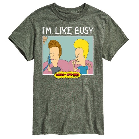 Men's Beavis & Butthead I'm Like Busy Short Sleeve Graphic T-shirt ...