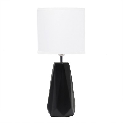 Ceramic Prism Table Lamp Black - Simple Designs: Glossy Finish ...