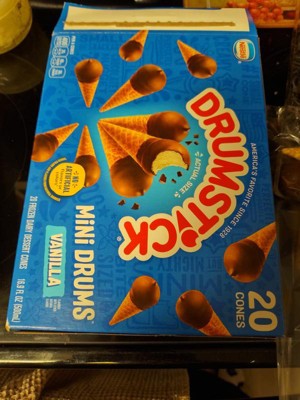 Nestle Drumstick Mini Drums Frozen Sundae Cones Vanilla - 20ct : Target