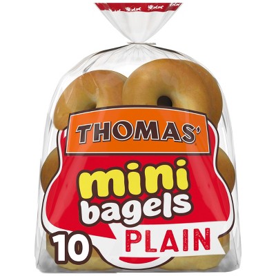 Thomas' Plain Mini Bagels - 15oz/10ct : Target