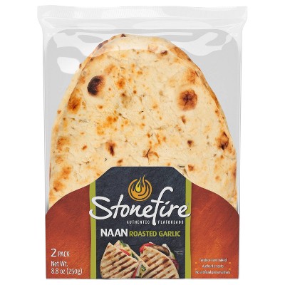 Stonefireroasted Garlic Naan Bread - 8.8oz/2ct : Target