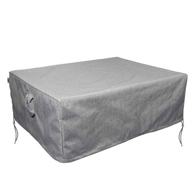 Platinum 3-Layer Water Resistant Outdoor Fire Table Covers Gray Melange ...