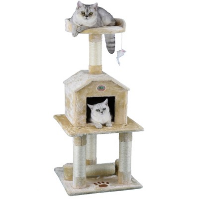 Go Pet Club 45" Classic Cat Tree Condo With Sisal Covered Posts F04 ...