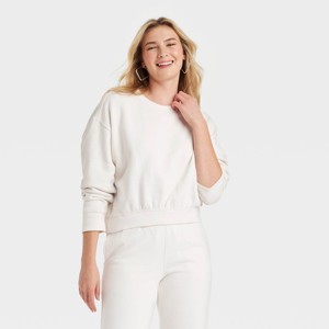 Women's Leisure Studio Pullover Sweatshirt - Universal Thread™ Cream Xl ...