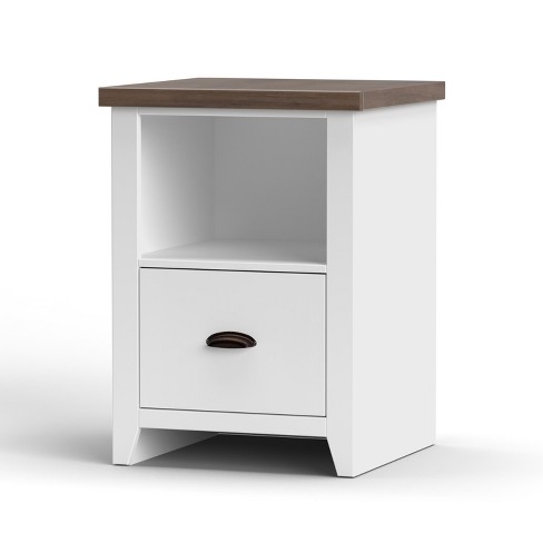 Nicbex 1 Drawer File Cabinet With 1 Open Shelf,office Cabinet With ...