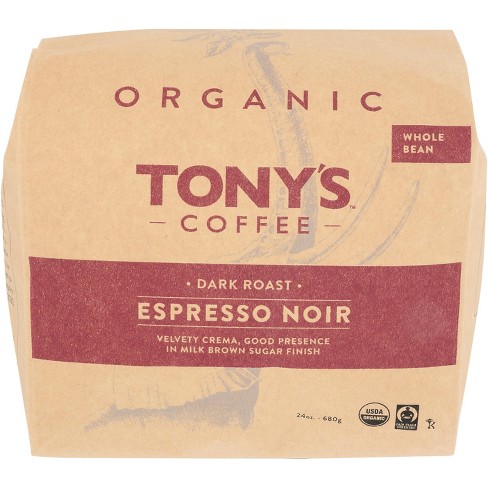 Tony’s Coffee Whole Bean Noir Espresso - Case Of 8 - 24 Oz : Target