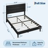 Upholstered Platform Bed with Padded Headboard & MDF Slat Support Quiet ...