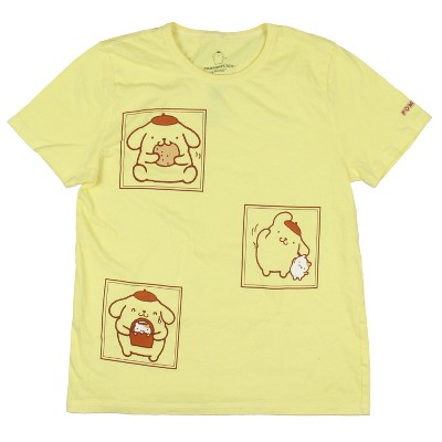 Sanrio Pompompurin Women's Three Square Design Short Sleeve T-shirt (x ...
