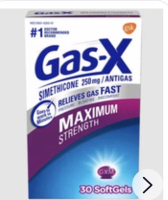 Gas-x Maximum Strength Softgel For Gas Relief - 30ct : Target