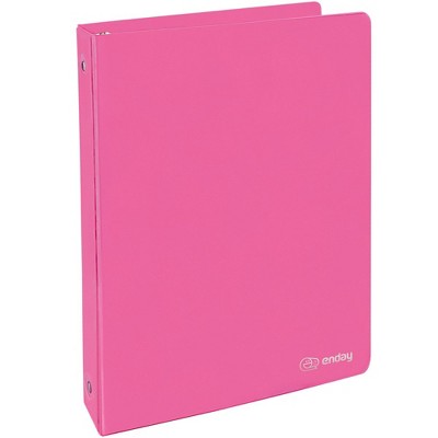 Enday 1-inch 3-ring View Binder With 2-pockets, Pink : Target