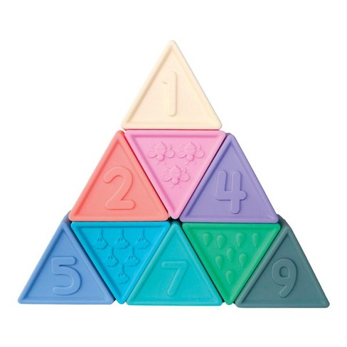 Jellystone Triblox Pastel Silicone Triangle Blocks - 9 Pieces : Target