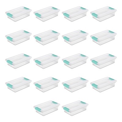 Sterilite Mini Clip Box, Stackable Small Storage Bin With Latching Lid ...