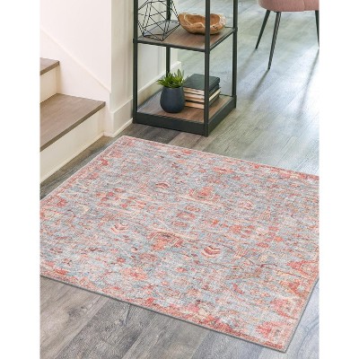 Unique Loom 5' 3 X 5' 3 Nostalgia Gem Machine Washable Multi Area Rug ...