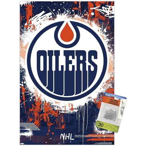 Trends International Nhl Edmonton Oilers - Maximalist Logo 23 Unframed ...