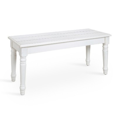 Kate And Laurel Cates Rectangle Wood Bench, 42x14x19, White : Target