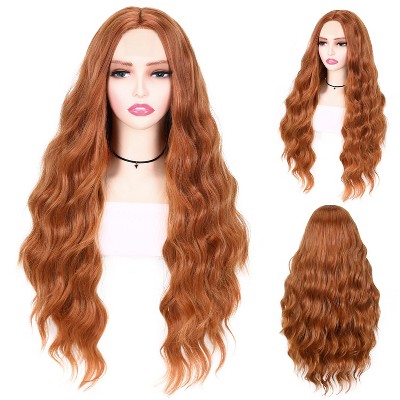 Jessie's Wig 26 Inch Wavy Wig Synthetic Hair orange 1 Pc/Pack : Target