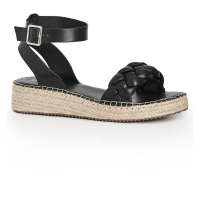 Journee Collection Womens Colette Slide Flat Sandals Black 9w : Target