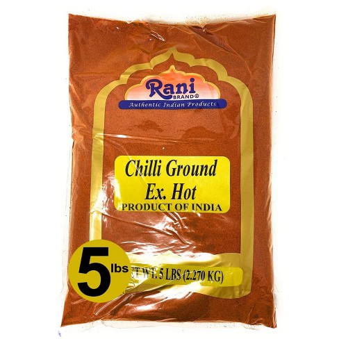 Extra Hot Chilli Powder (hot Mirchi Ground) - 80oz (2.27kg) - Rani ...