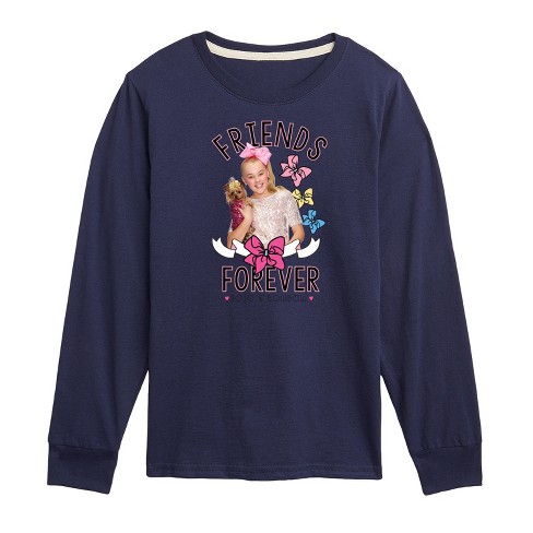 Jojo Siwa Friends Forever Long Sleeve Graphic T-shirt - Navy - 4t : Target