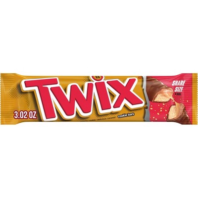 Twix Caramel Full Size Caramel Cookie Chocolate Candy Bar - 1.79oz : Target