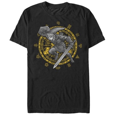 Men's Nintendo Legend Of Zelda Link T-shirt - Black - 3x Large : Target